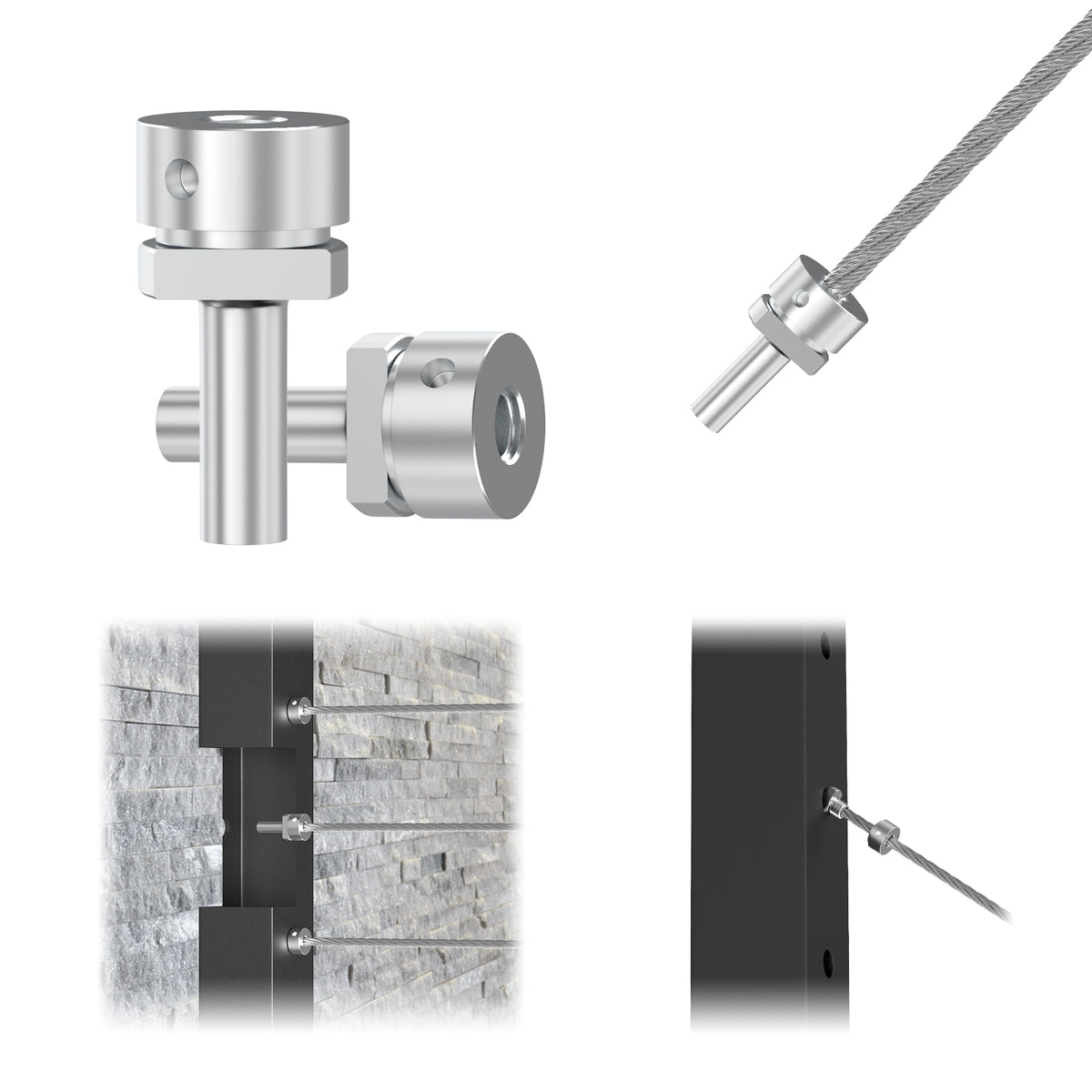 Corner Post Anchor Terminal | 1/8" T316 Stainless Steel Fitting | Cable ...