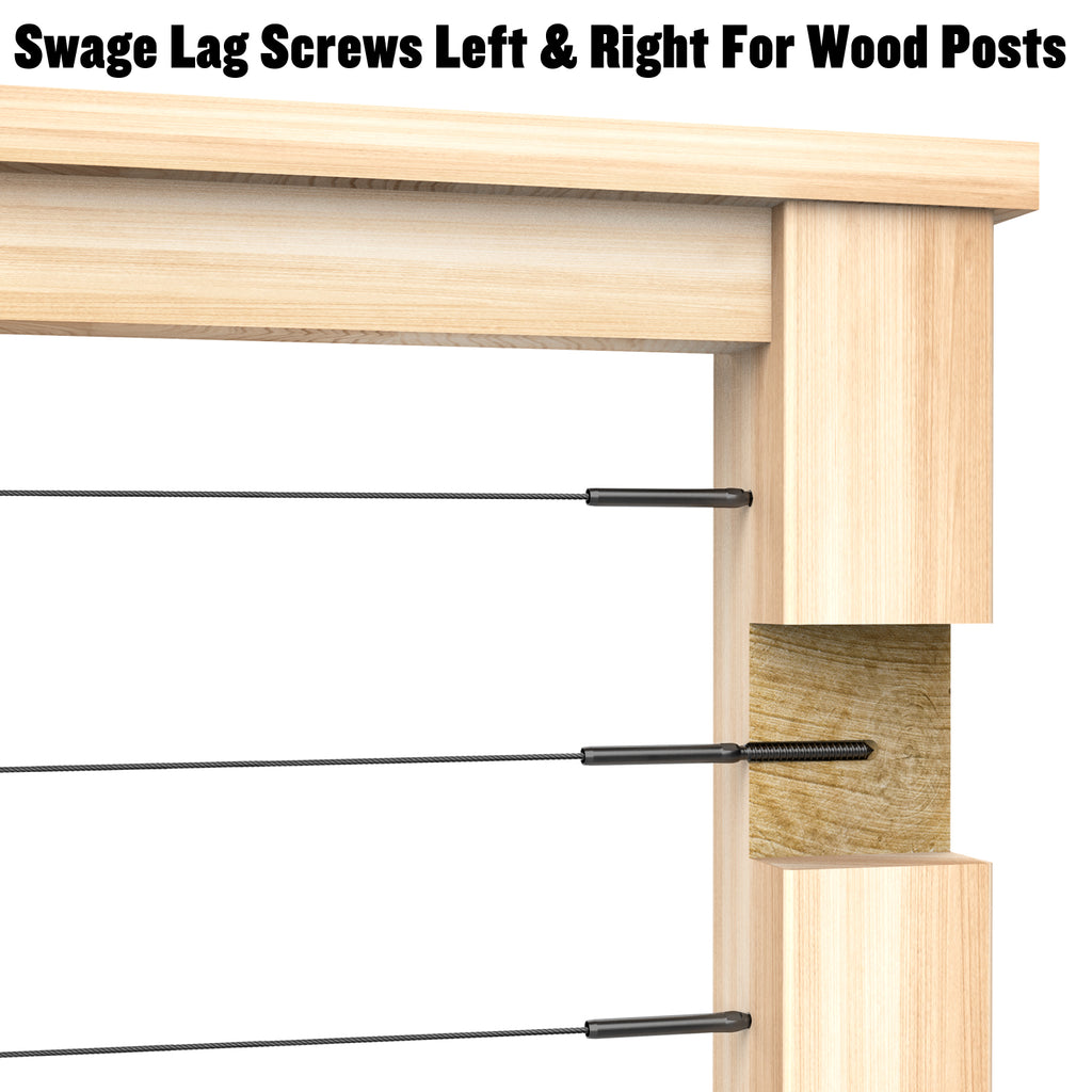 Cable Railing Terminals For Wood Post | BLIKA Cable Railing — Blika