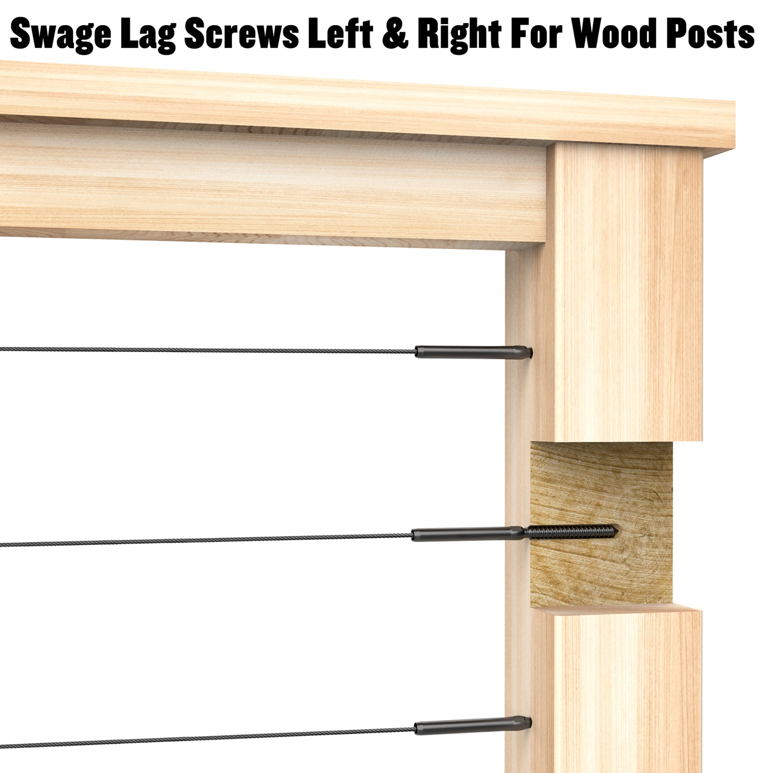 Cable Railing Terminals For Wood Post | BLIKA Cable Railing — Blika