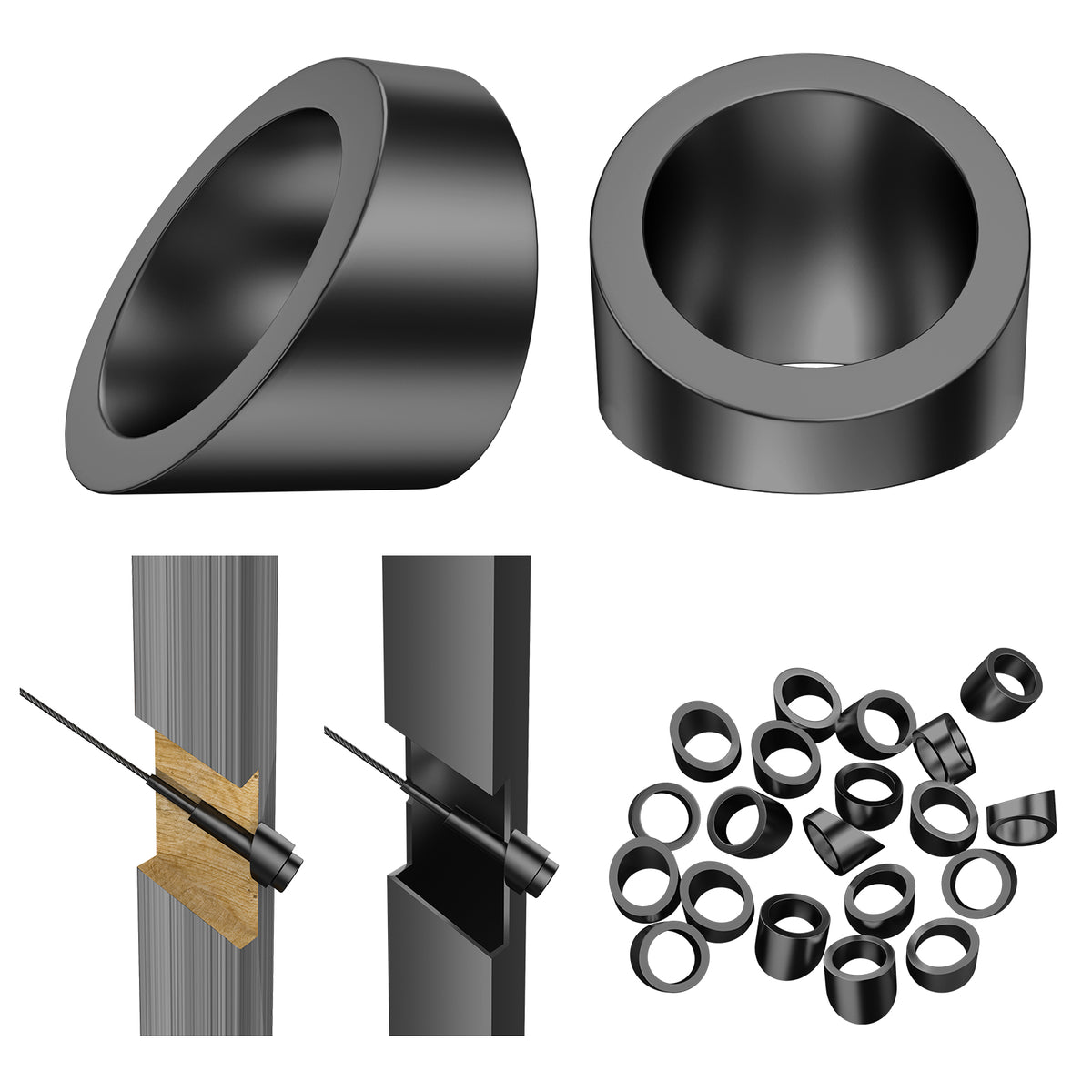 Angle Beveled Washers|Blika Cable Railing Kits — BLIKA
