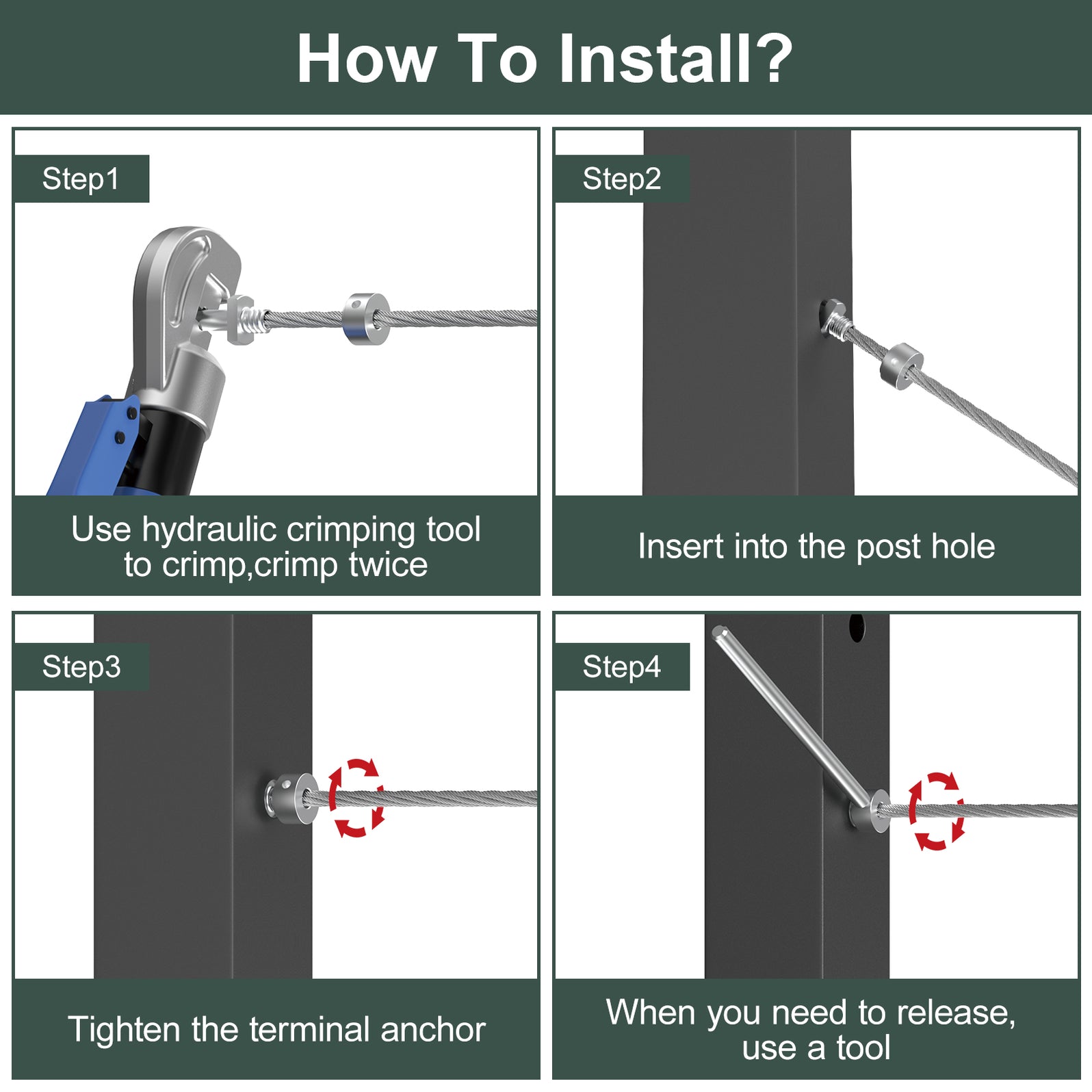 BLIKA Cable Railing Anchor Terminal