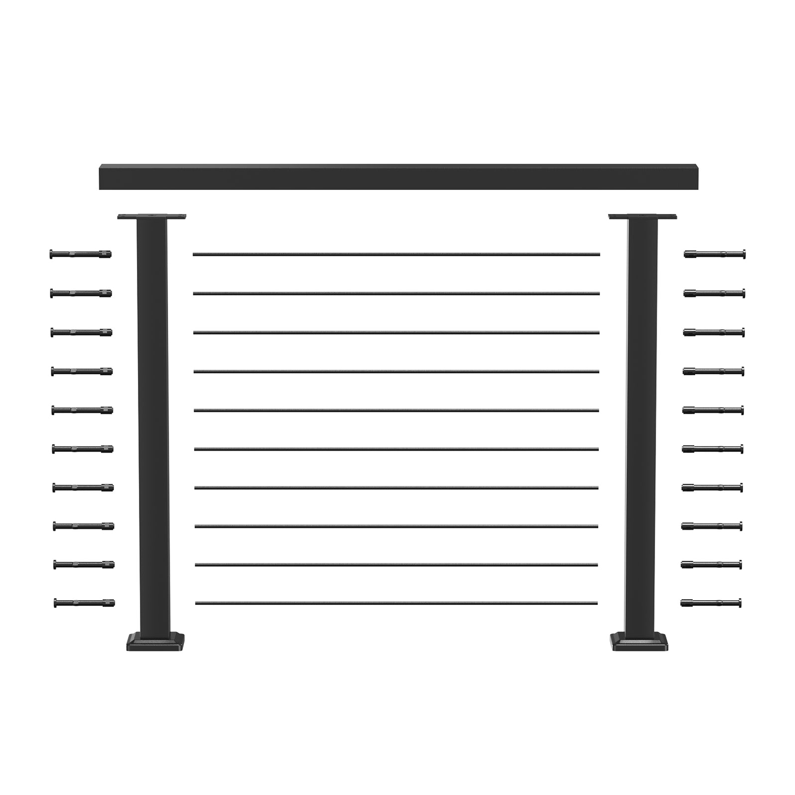 One-Stop Custom Cable Railing Kit | Metal Post System – BLIKA