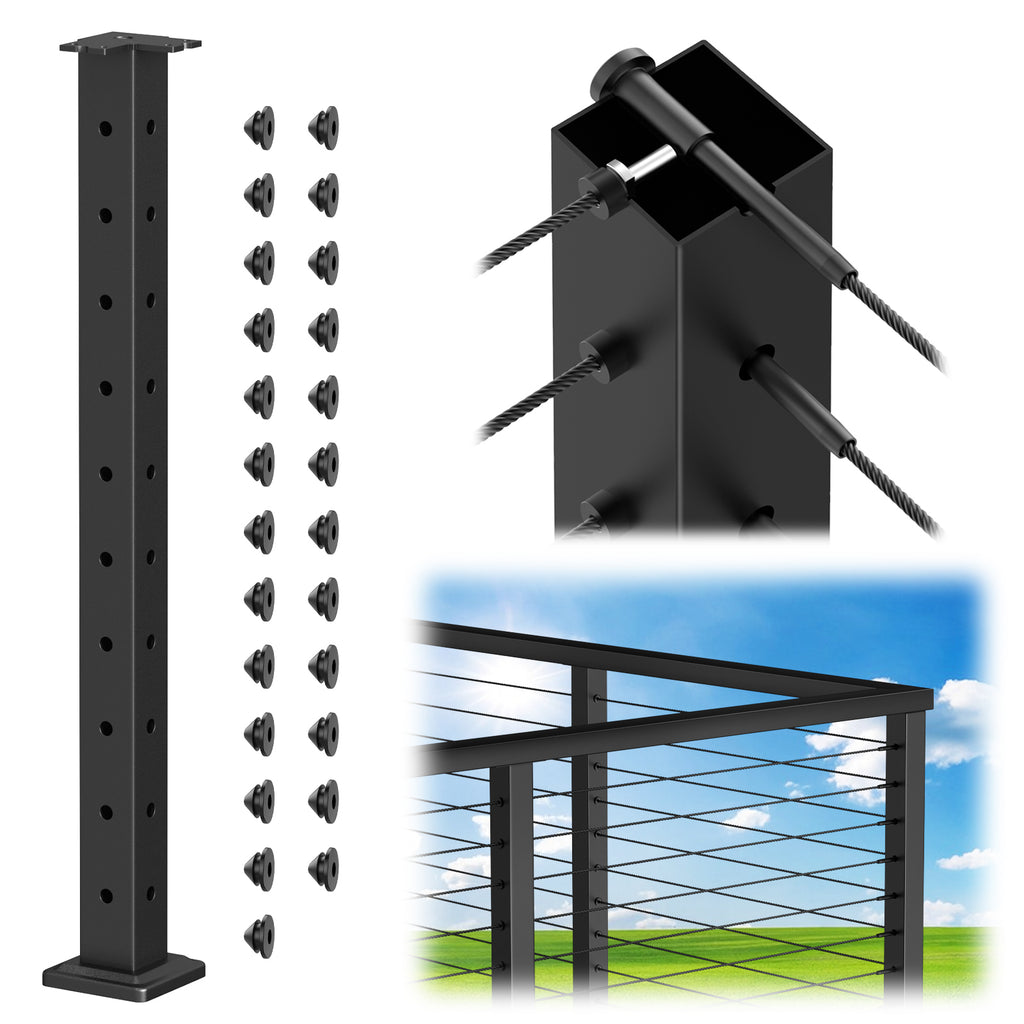 Blika Official Store | Metal Cable Railing Posts